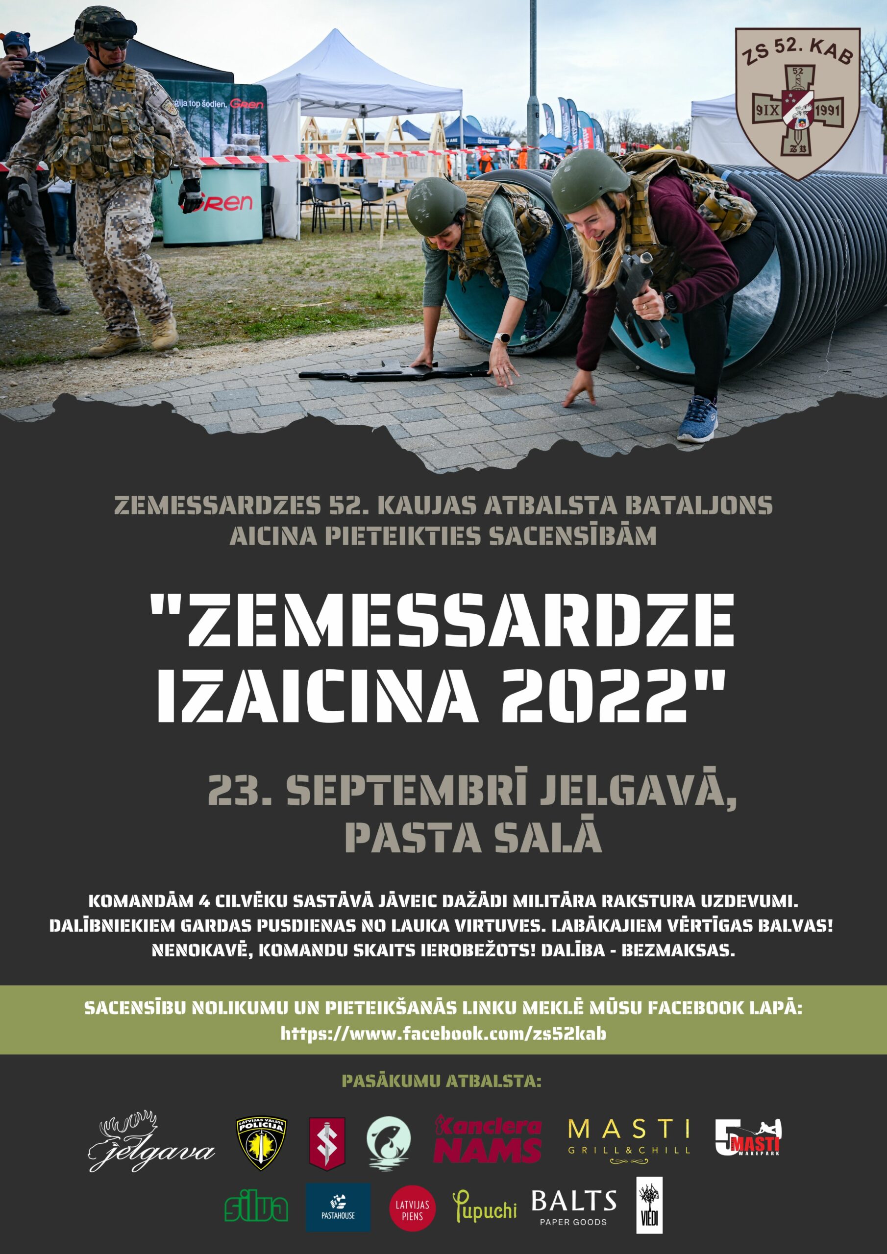 Zemessardzes 52. kaujas atbalsta bataljons aicina pieteikties ...